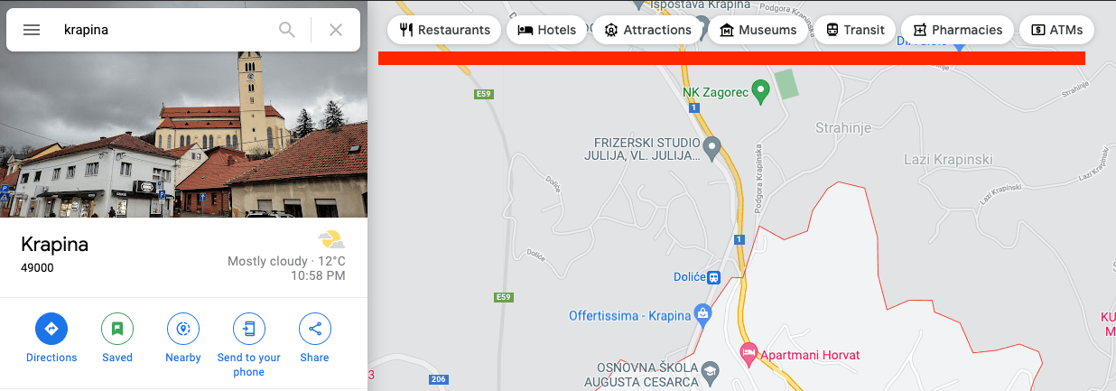 Upoznavanje lokacije čestice kroz Google Maps